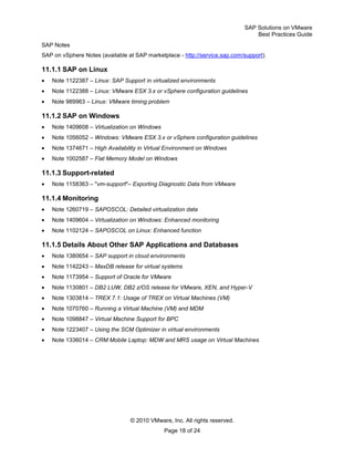 SAP Solution On VMware - Best Practice Guide 2011 | PDF | Operating Systems | Computer Software ...
