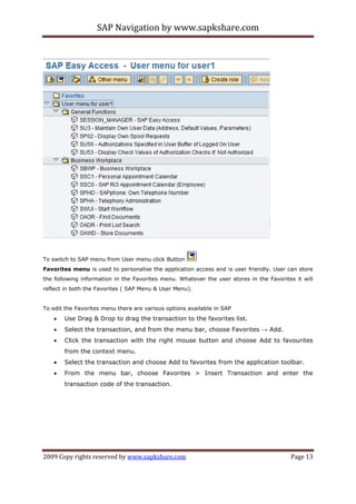 Sap step-by-step-navigation-guide-for-beginners | PDF