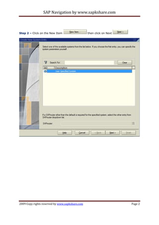 Sap step-by-step-navigation-guide-for-beginners | PDF