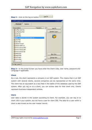 Sap step-by-step-navigation-guide-for-beginners | PDF