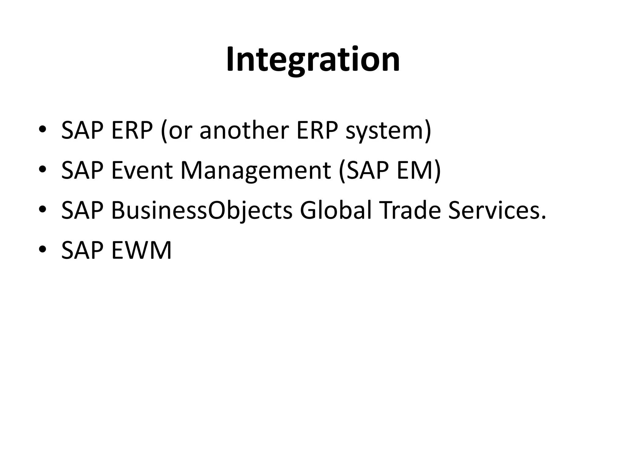 SAP Transportation Management Document reference | PPTX