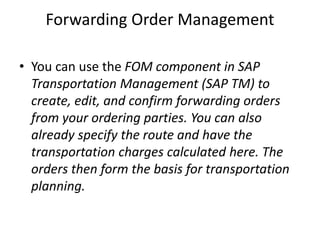 SAP Transportation Management Document reference | PPTX