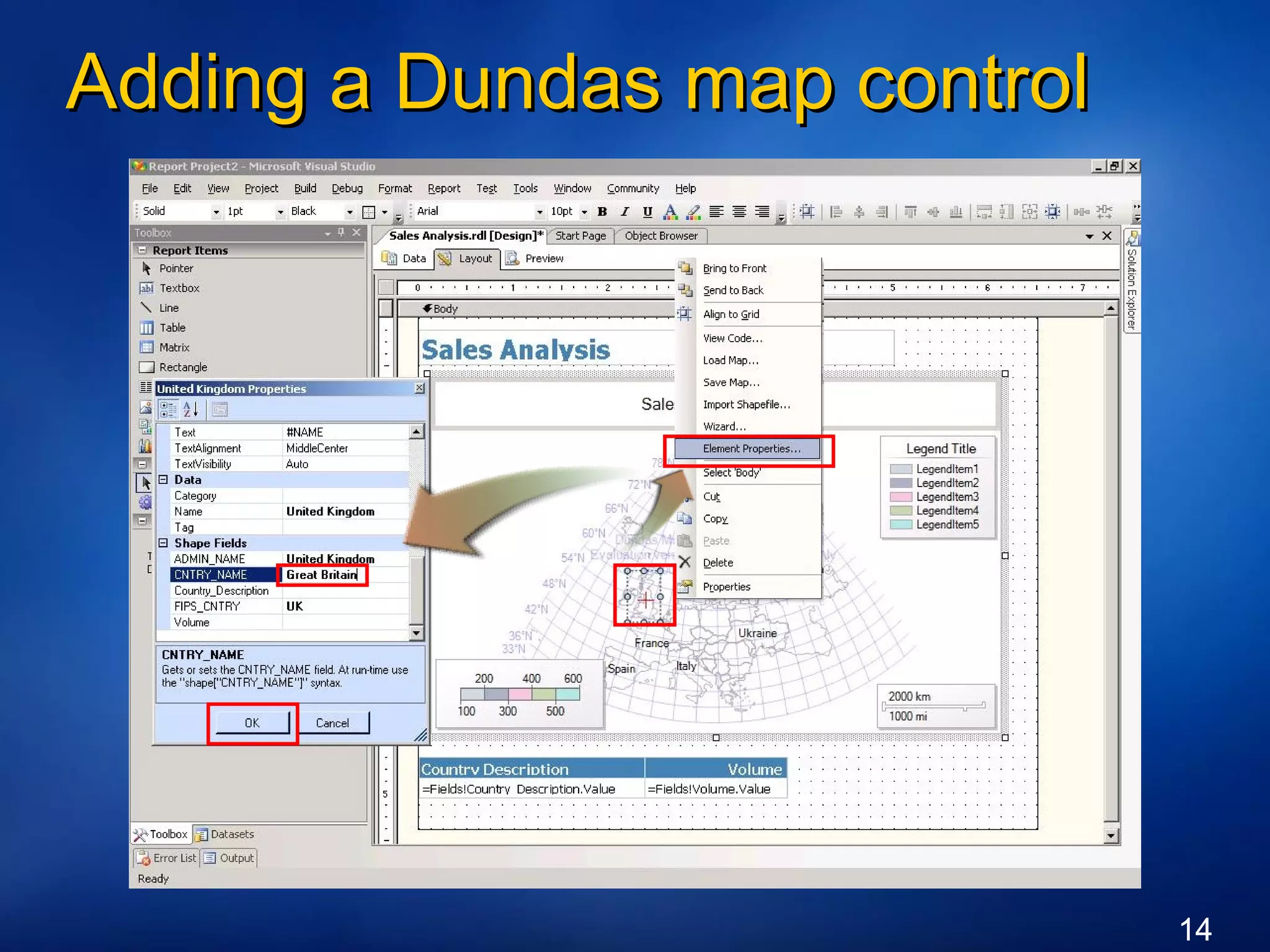 SAP & SQL Server 2005 Reporting Services (with Dundas Map) Integration | PPT | Free Download
