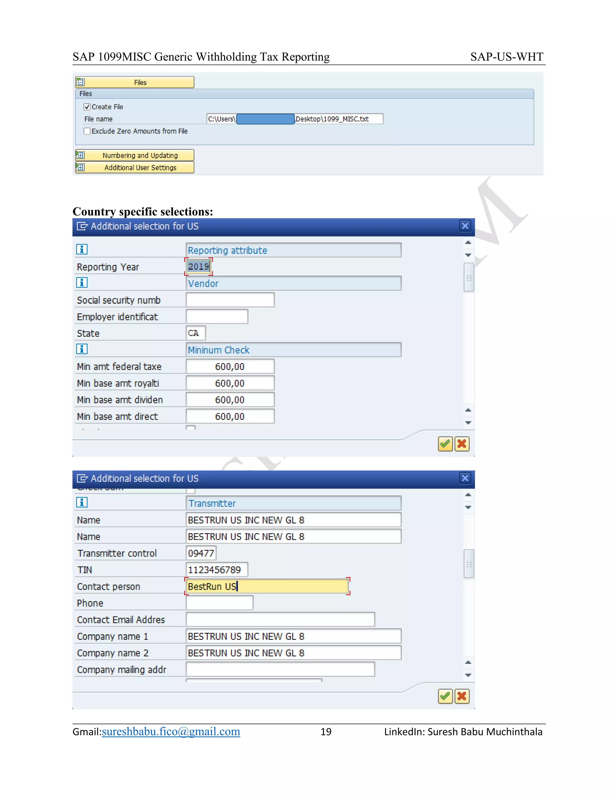 Sap 1099 misc generic withholding tax reporting | PDF