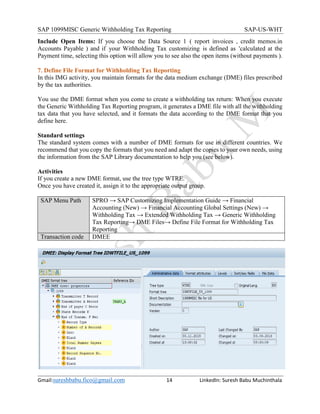 Sap 1099 misc generic withholding tax reporting | PDF