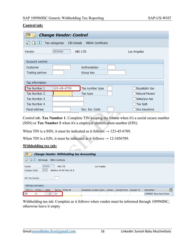 Sap 1099 misc generic withholding tax reporting | PDF
