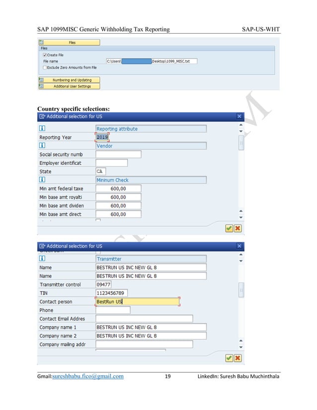 Sap 1099 misc generic withholding tax reporting | PDF