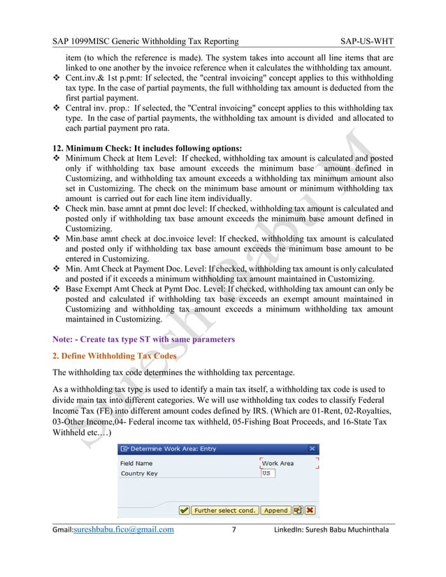 Sap 1099 misc generic withholding tax reporting | PDF