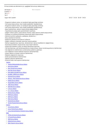 Sap2000 kursu-adana | PDF