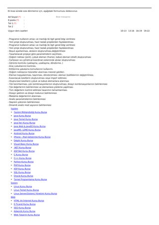 Sap2000 kursu-bursa | PDF