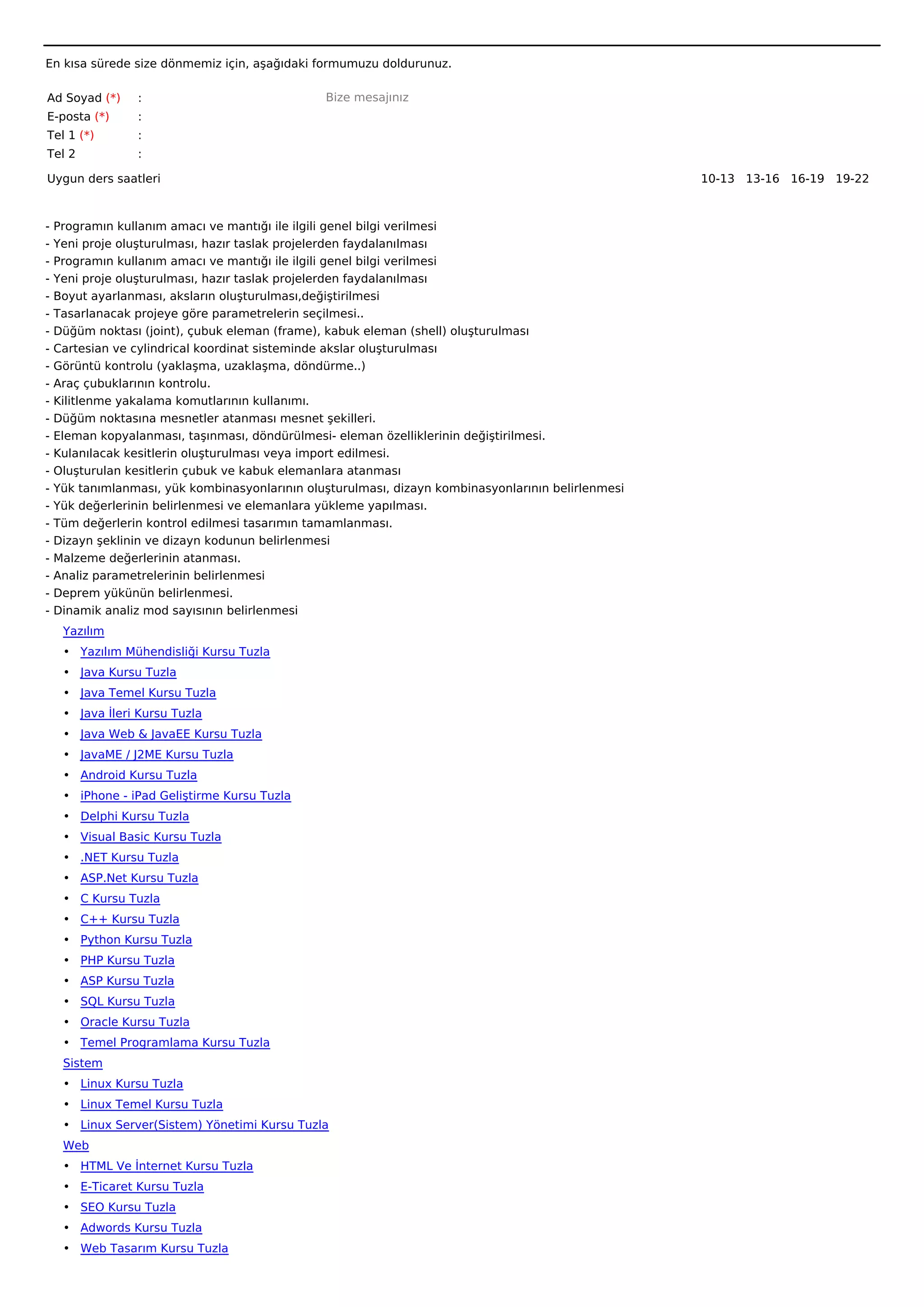 Sap2000 kursu-tuzla | PDF