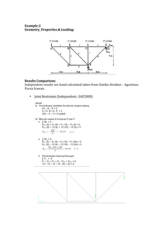 Sap2000 frame verification | PDF