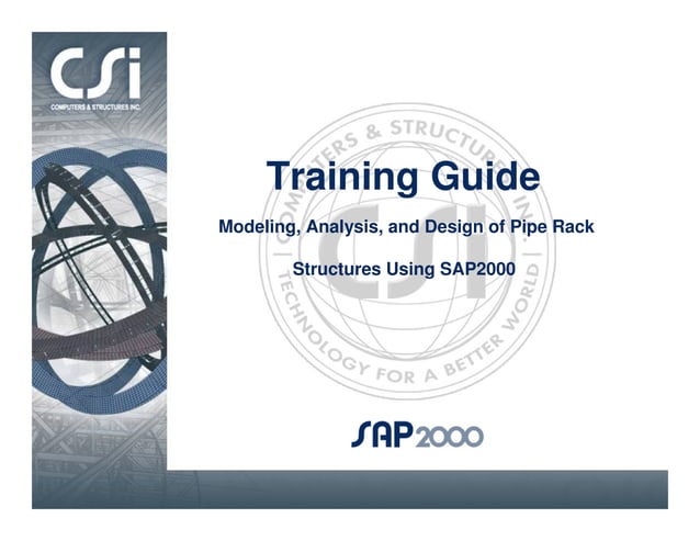SAP2000 Piperack Tutorial 2010.pdf | Computing | Technology & Computing