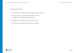 Using Cloud Capabilities for Competitive Advantage | PDF