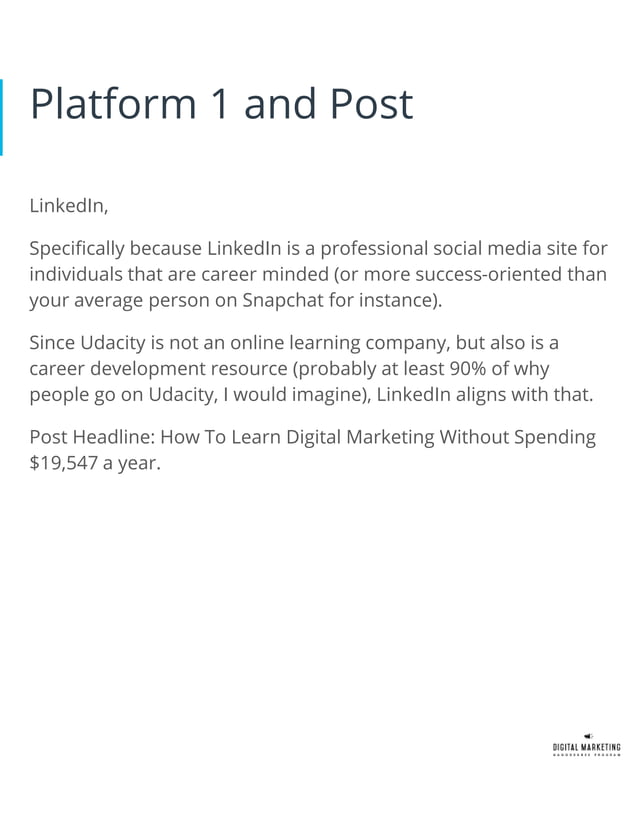 Udacity Market Your Content | PDF