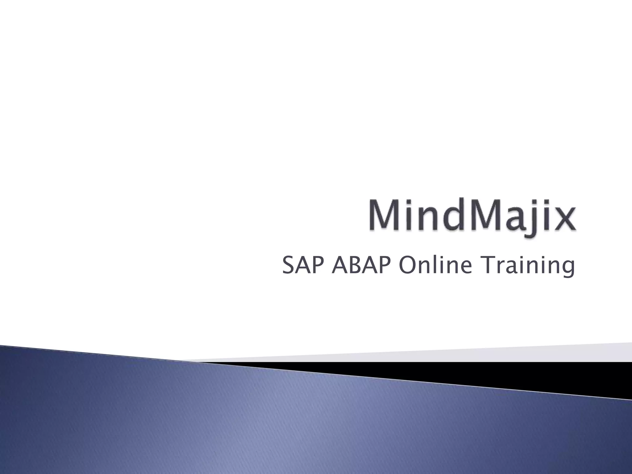 SAP ABAP Training | PPT