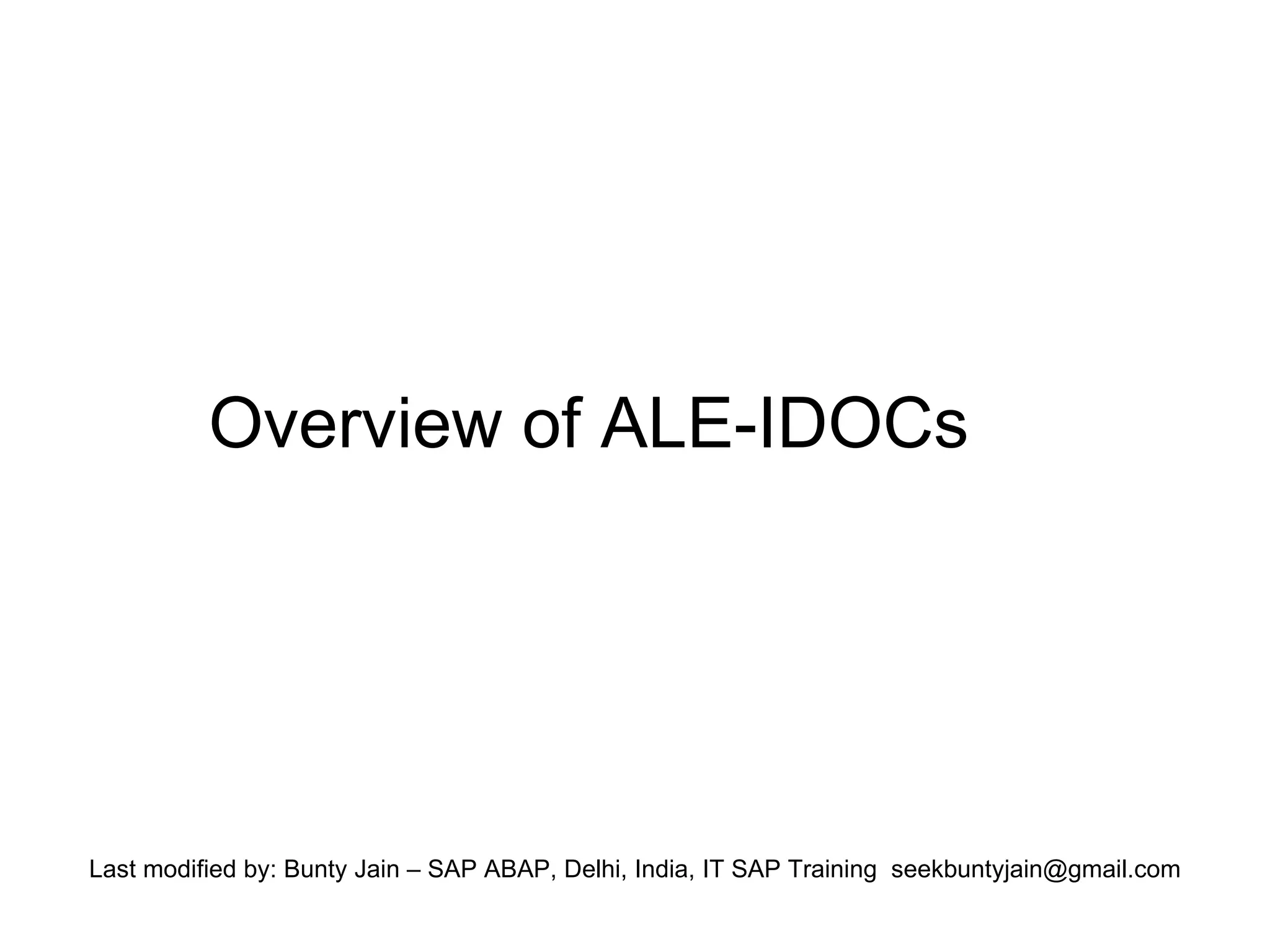 Sap abap ale idoc | PPT