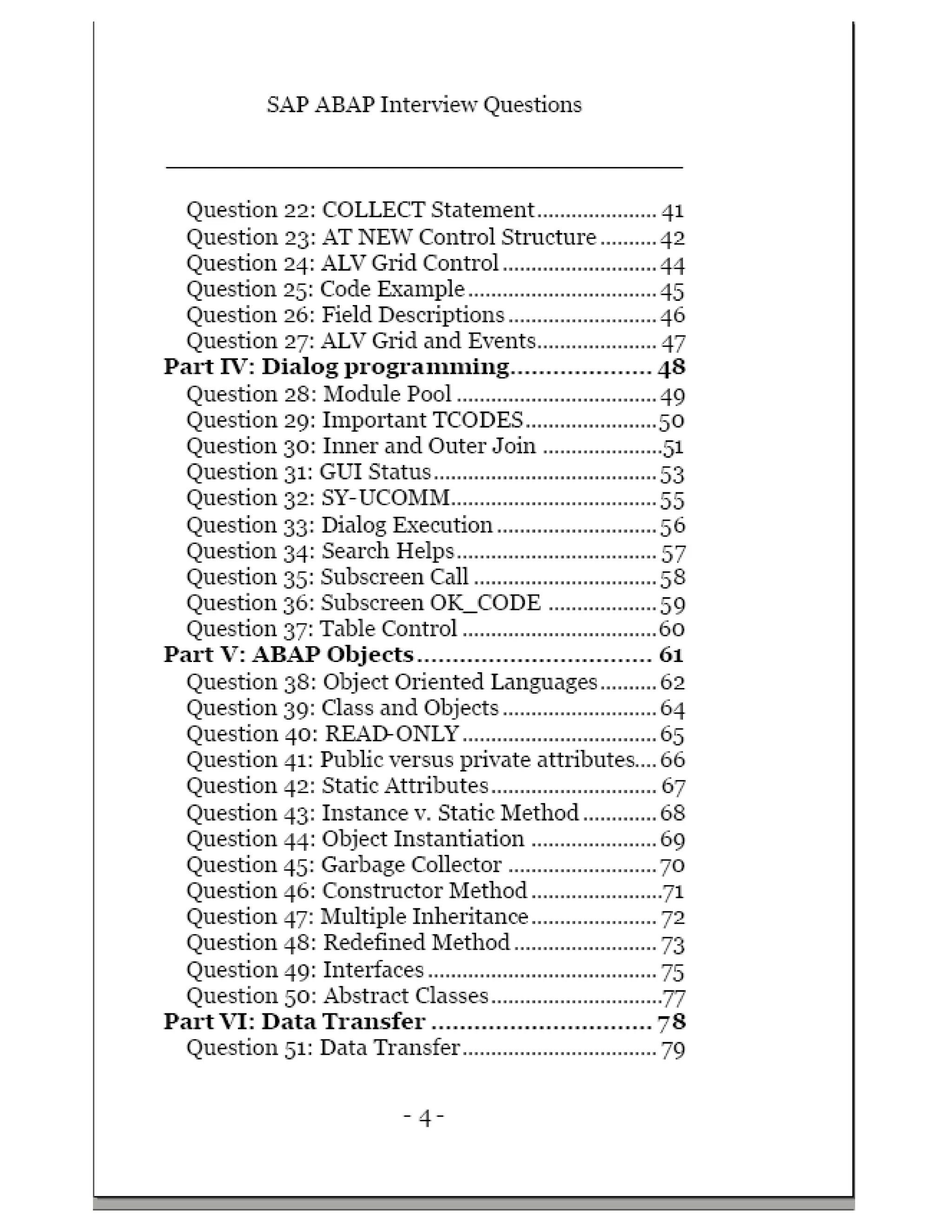 Sap abap certification questions and answers | PDF