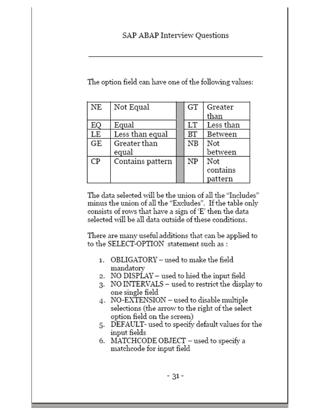 Sap Abap Certification Questions And Answers Pdf