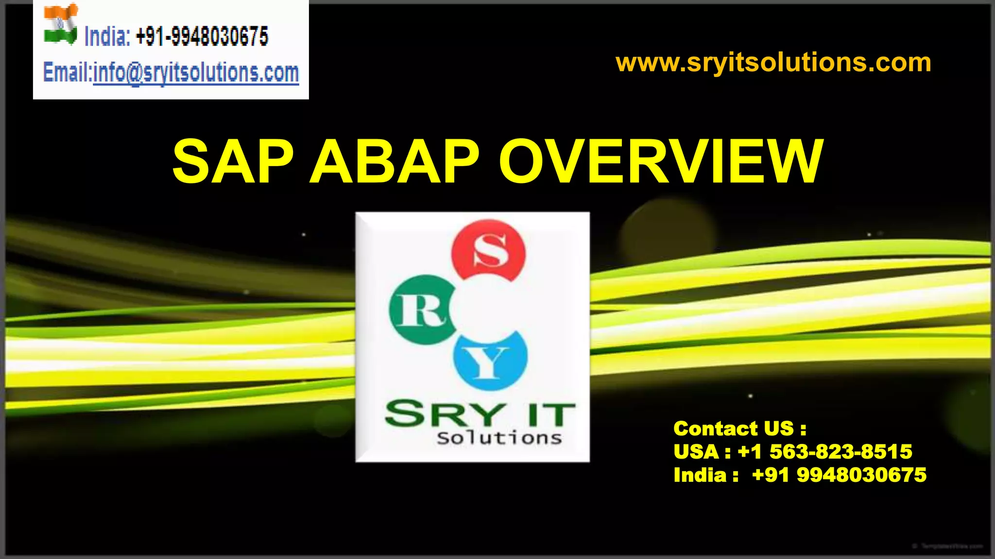 Sap Abap Course Content Pptx Programming Languages Computing 9188