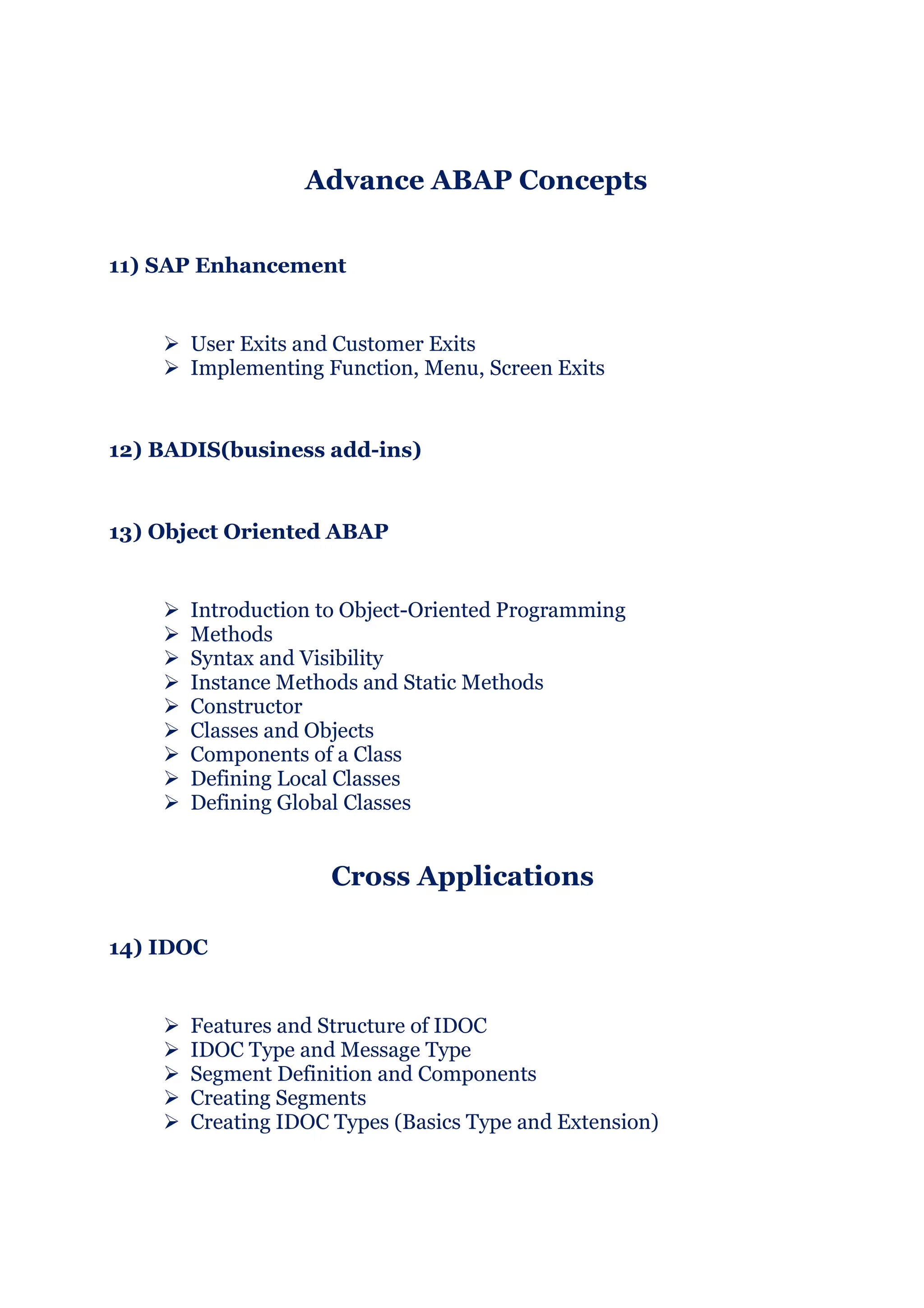 SAP ABAP 4 Online Training | SAP ABAP Training | PDF