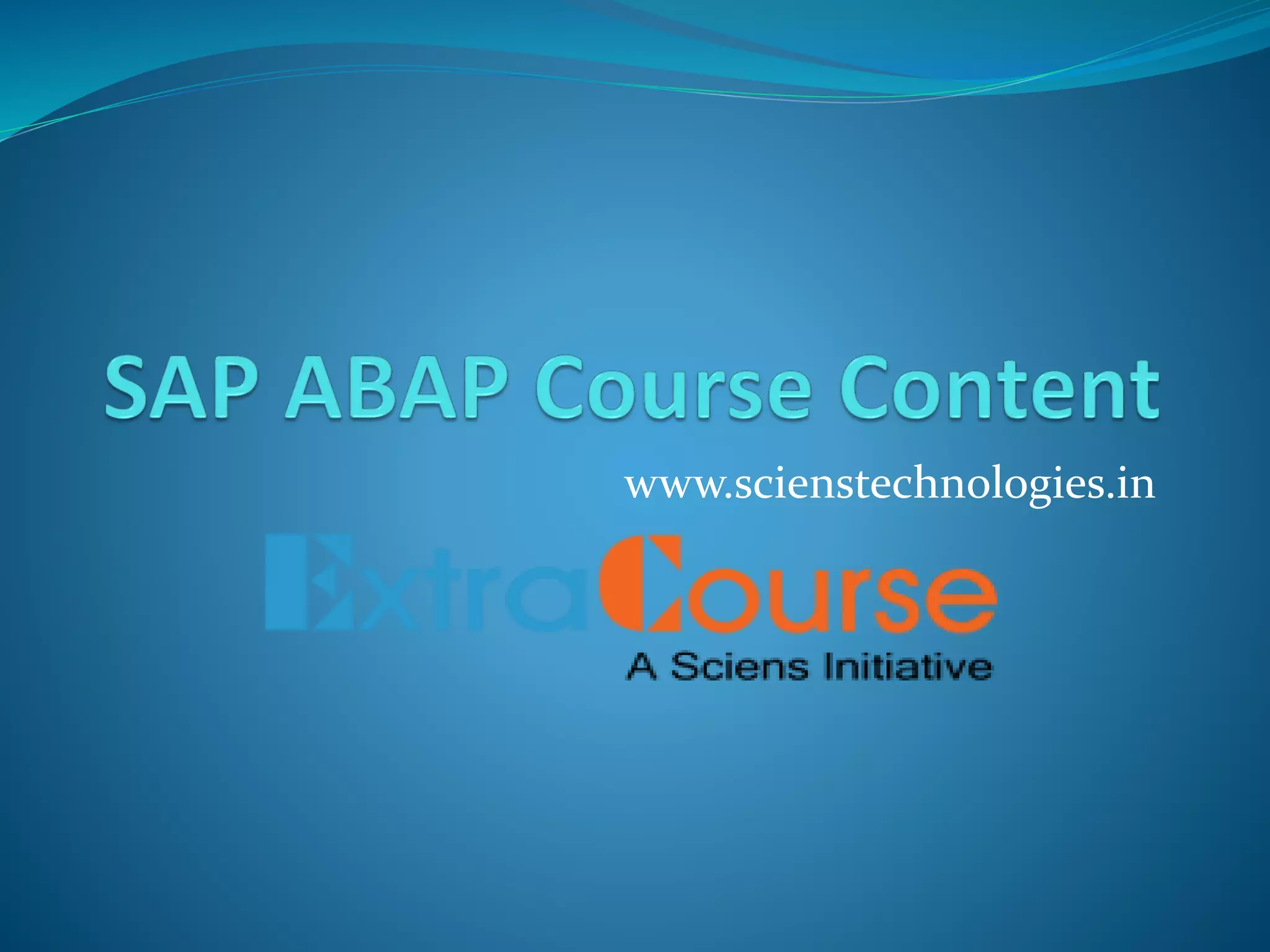 Sap abap course | PPT