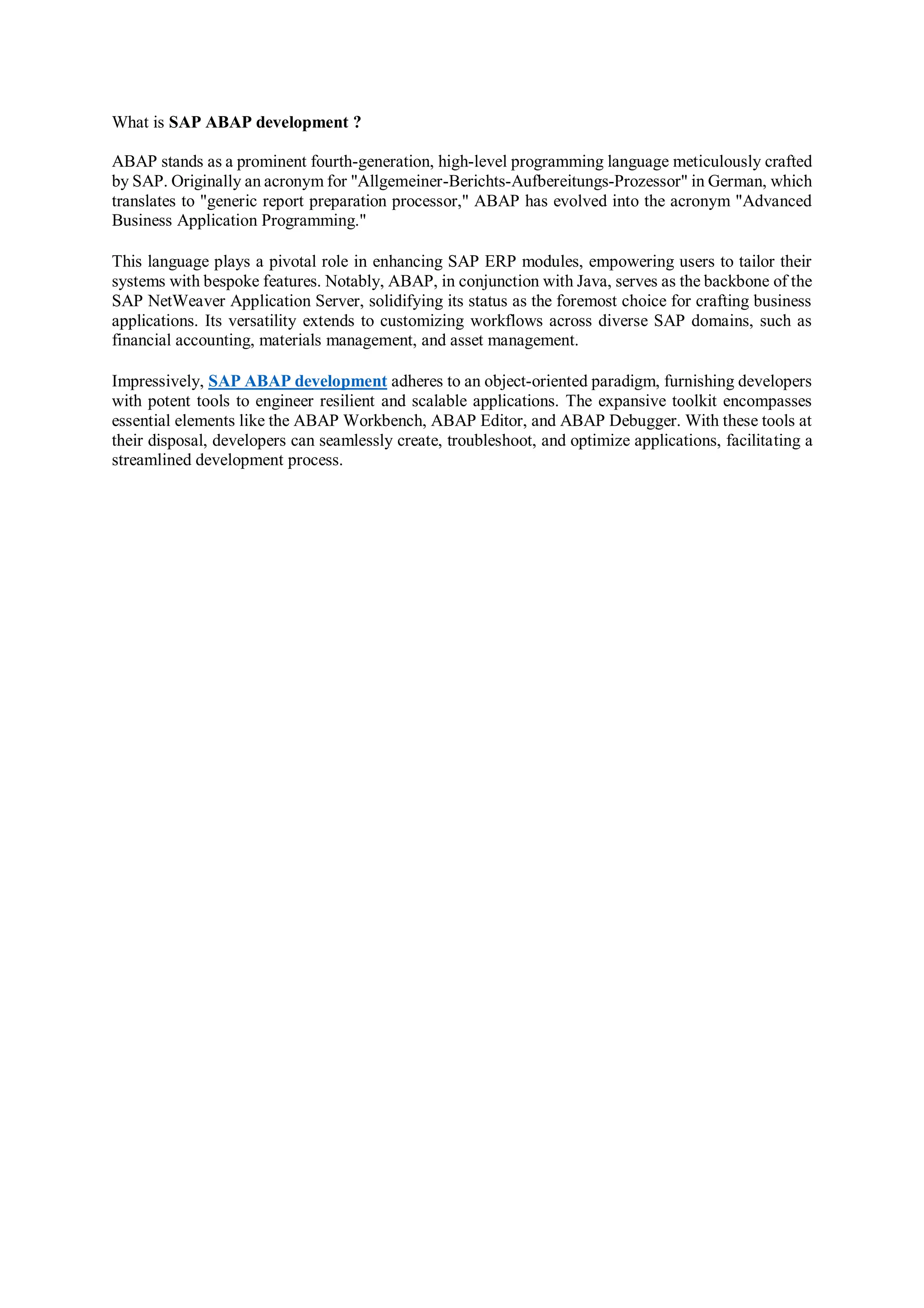 Sap Abap Developement Pdf