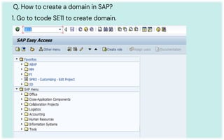 Sap abap domain creation | PPT
