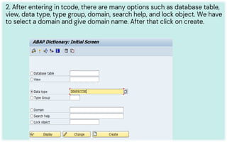 Sap abap domain creation | PPT