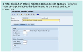 Sap abap domain creation | PPT