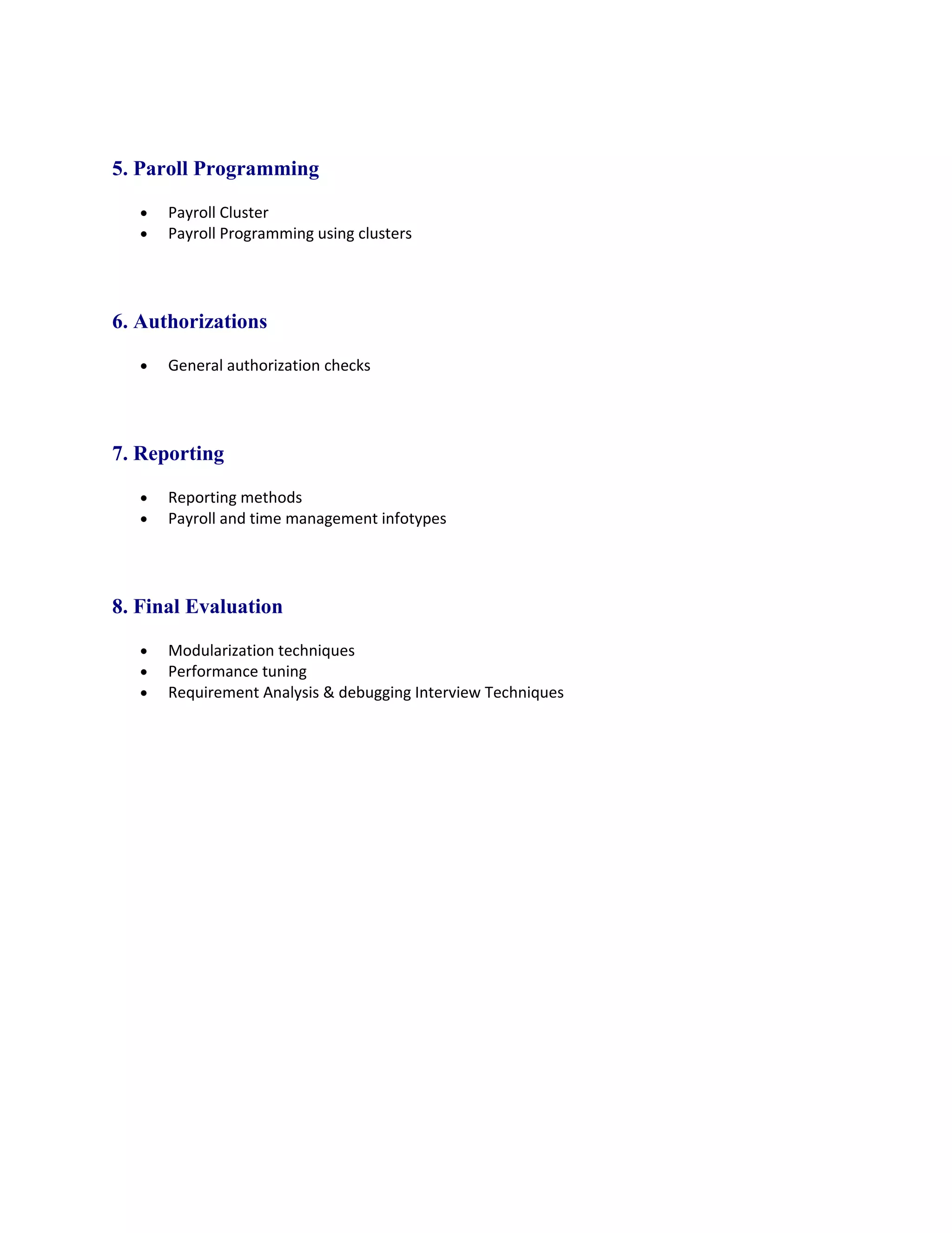 Sap abap hr online training course | DOC