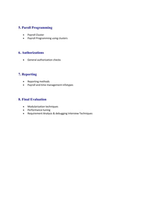 Sap abap hr online training course | DOC