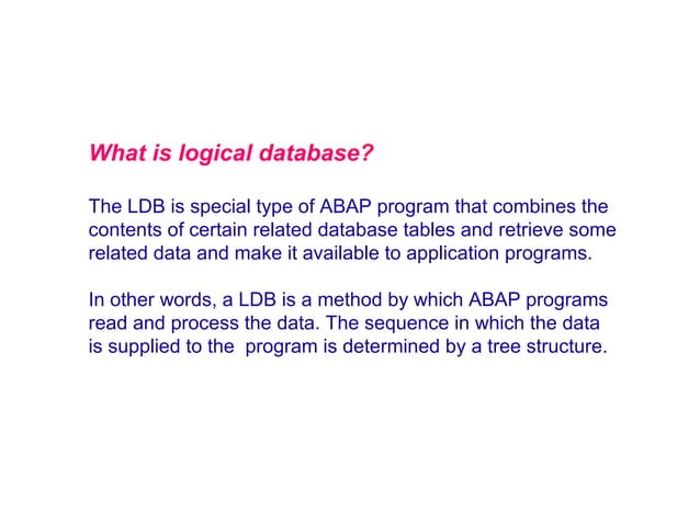 SAP ABAP HR TRAINING | PPT | Databases | Computer Software and Applications