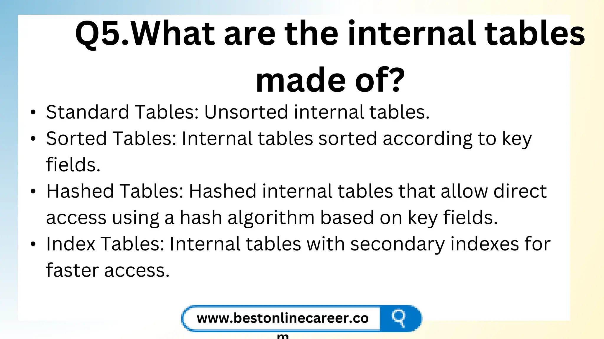 SAP ABAP Interview Question.pptx | Databases | Computer Software and Applications