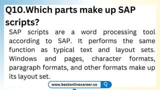 SAP ABAP Interview Question.pptx | Databases | Computer Software and Applications