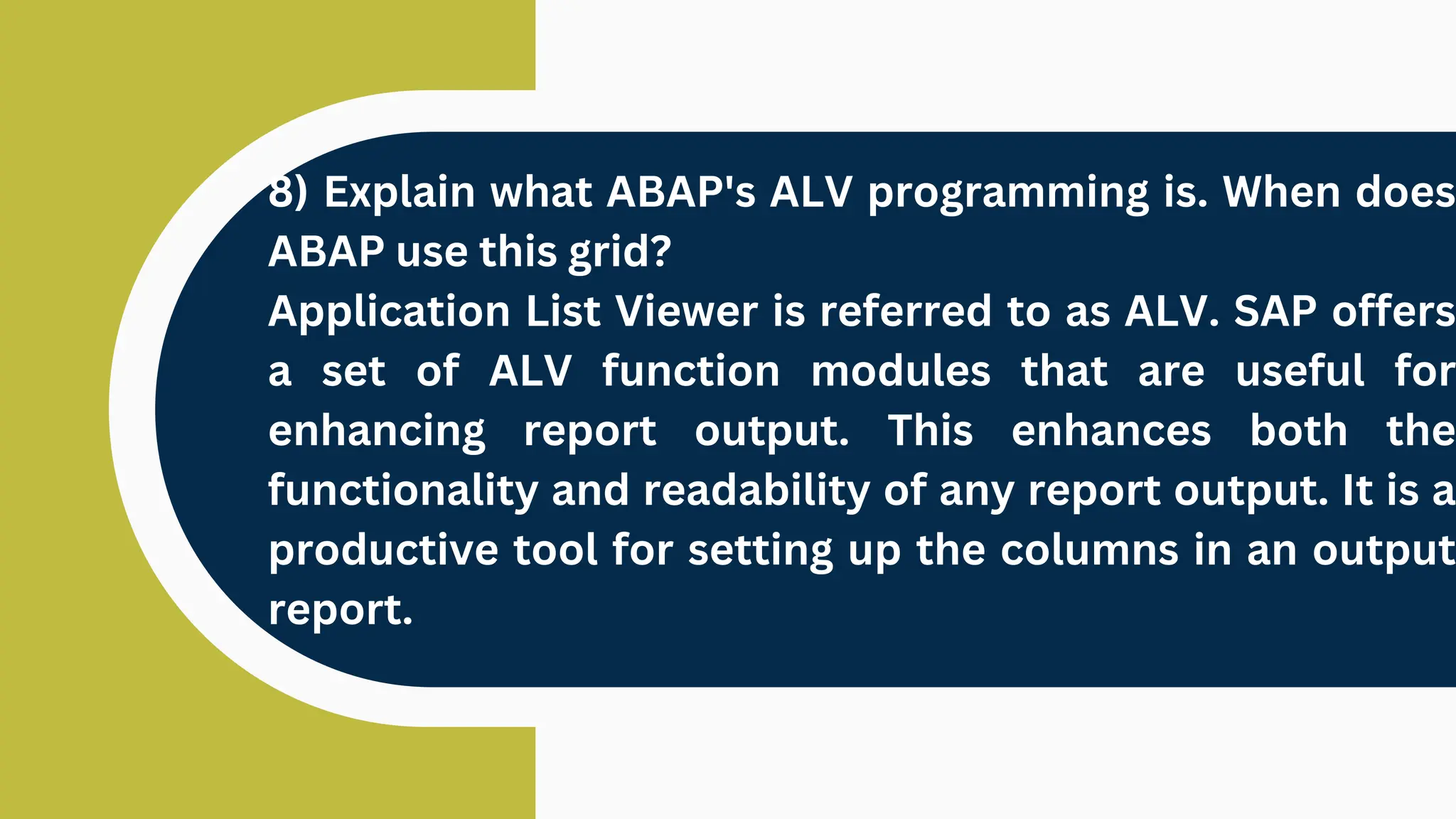 SAP ABAP Interview Question Answer Online Training | PPTX | Databases | Computer Software and ...
