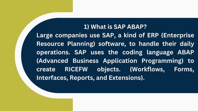SAP ABAP Interview Question Answer Online Training | PPTX | Databases | Computer Software and ...