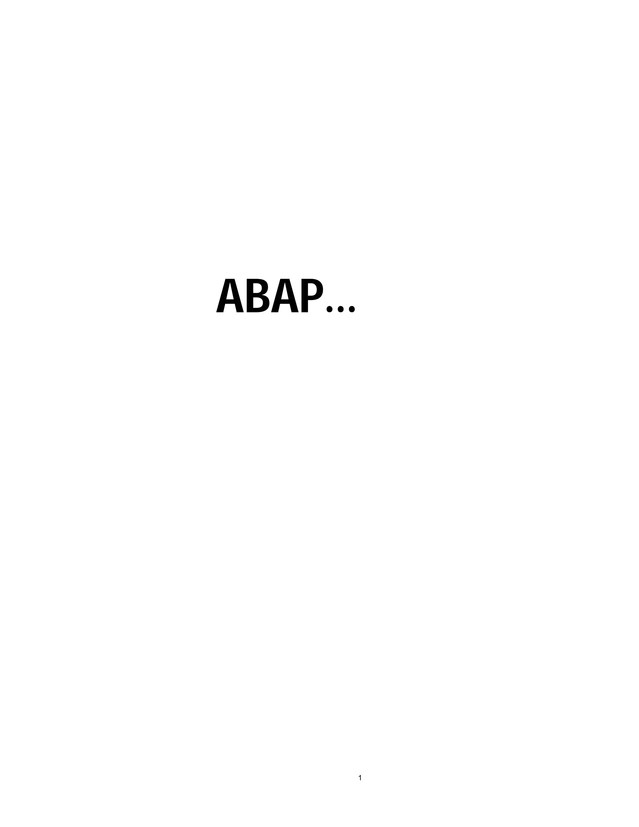 Sap abap material | PDF