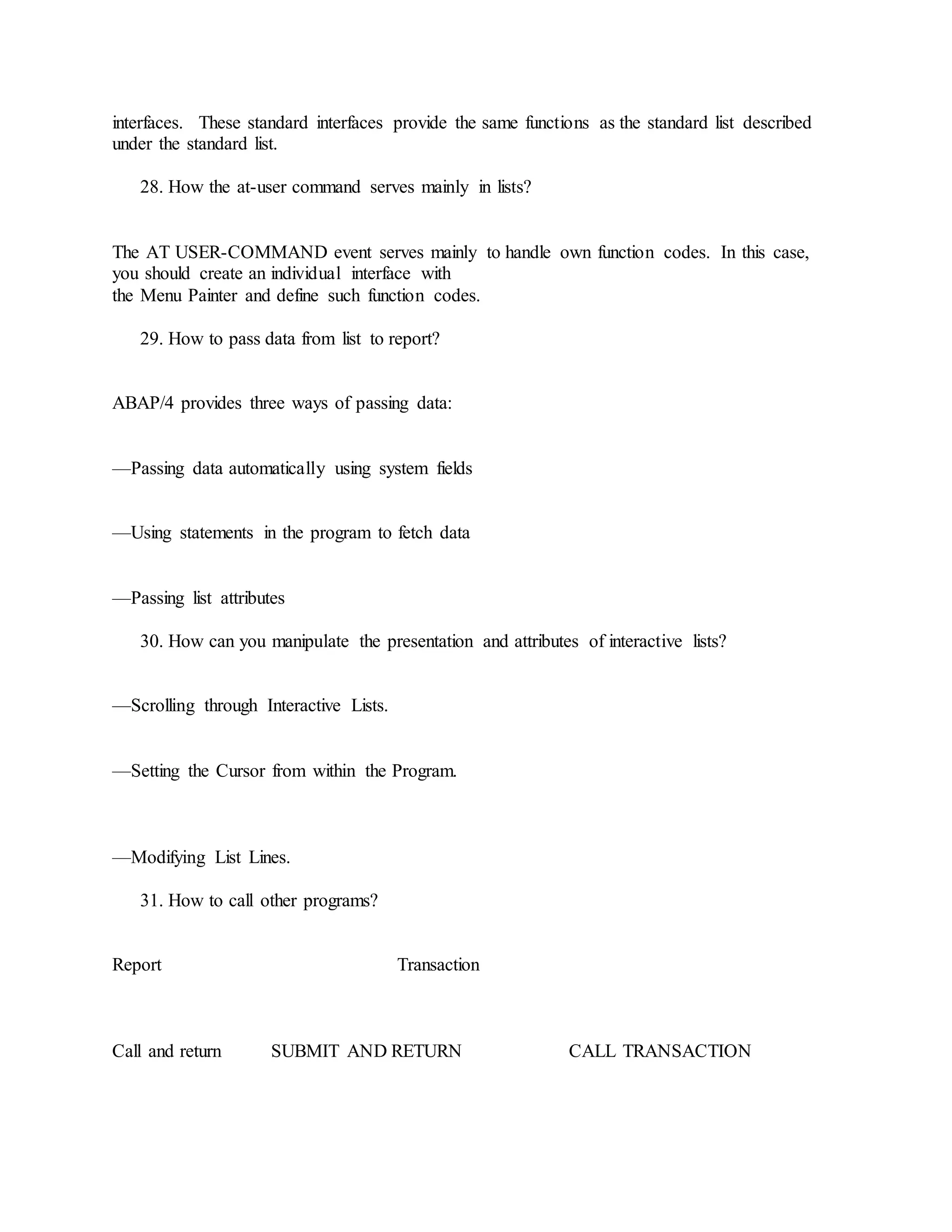 Sap Abap Modularization Interview Questions Docx