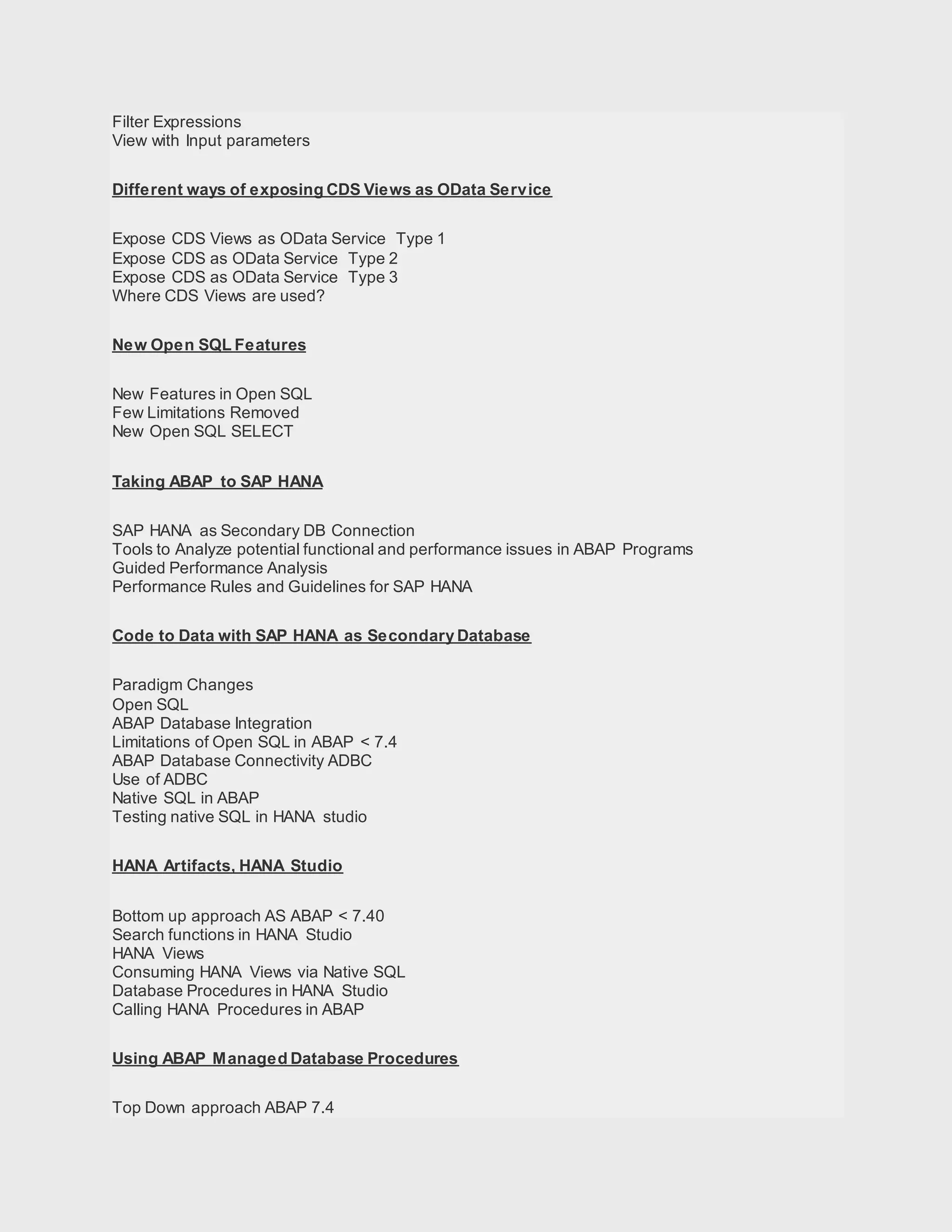 Sap abap on hana | PDF