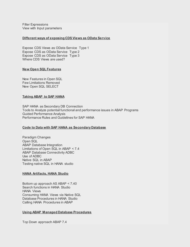 Sap abap on hana | PDF