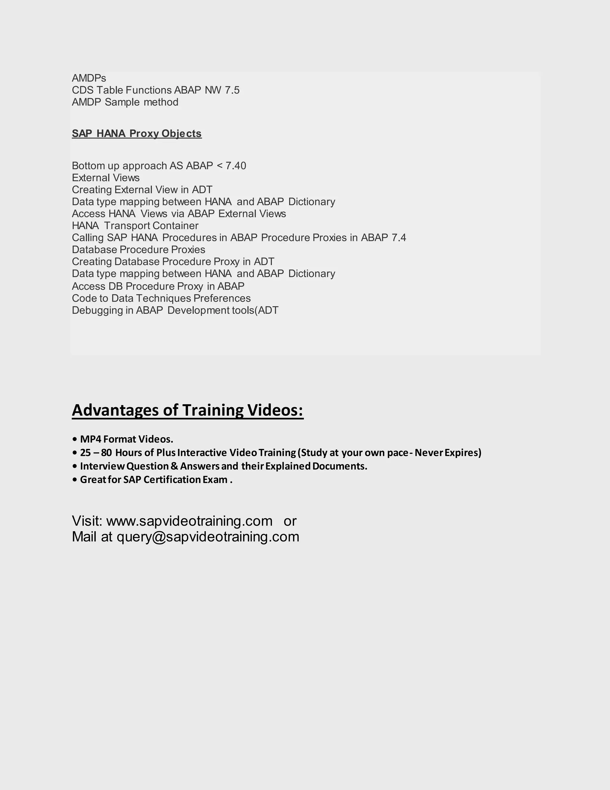 Sap abap on hana | PDF