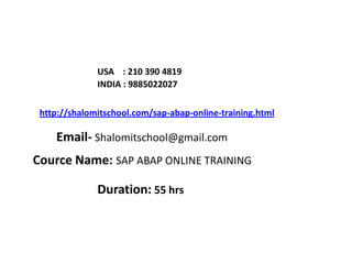 Sap abap online training | PDF