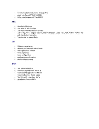 Sap abap online training course | PDF