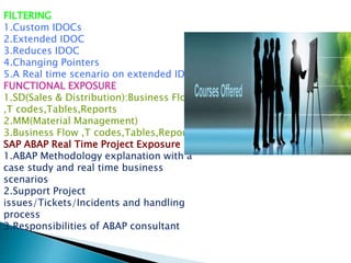SAP ABAP online training | PPT