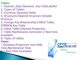 SAP ABAP online training | PPT