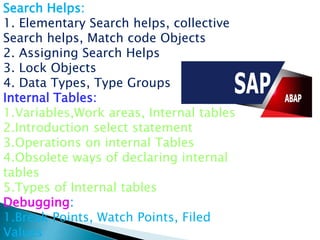 SAP ABAP online training | PPT