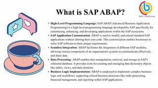 SAP ABAP Online Training Course for Beginners | PPTX