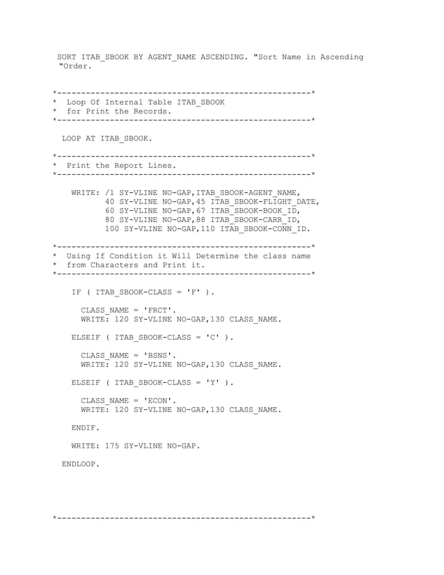 Sap Abap Report Program Docx Computing Technology And Computing 3561