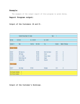 Sap abap report program | DOCX | Computing | Technology & Computing
